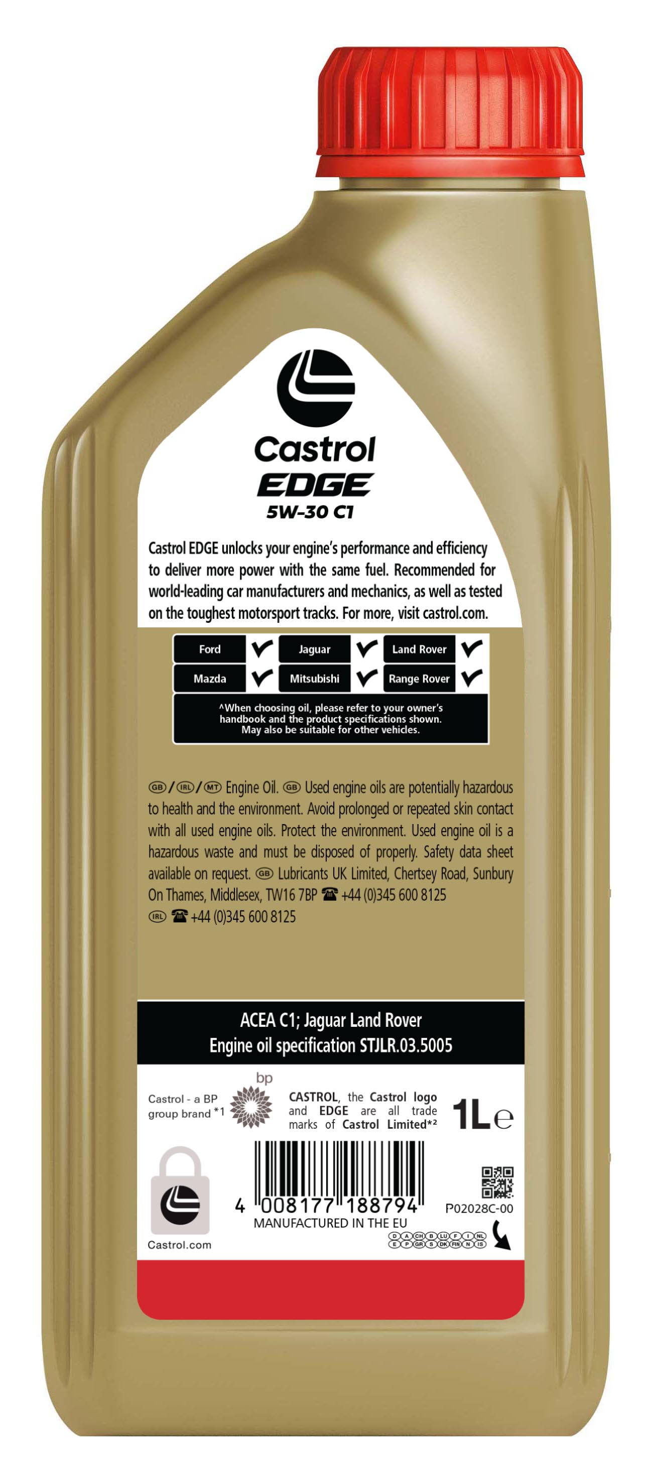 Castrol Edge 5W-30 C1 Benzin- und Dieselmotoröl, 1 l - ATU