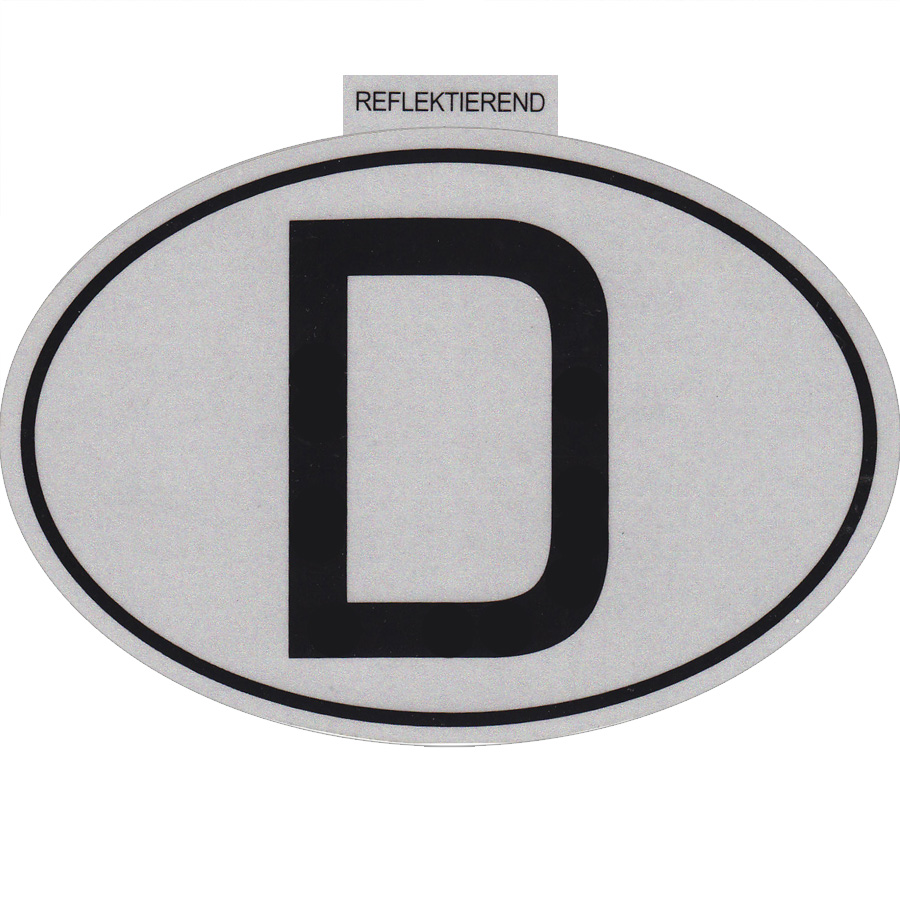 Aufkleber "D", reflektierend klein - ATU