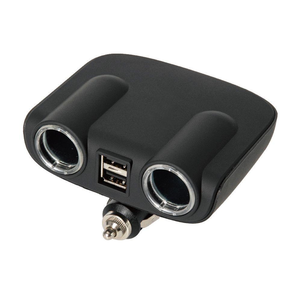 Norauto Zigarettenanzünder-Doppelstecker mit 2 USB-Anschlüssen 12V/24V ...