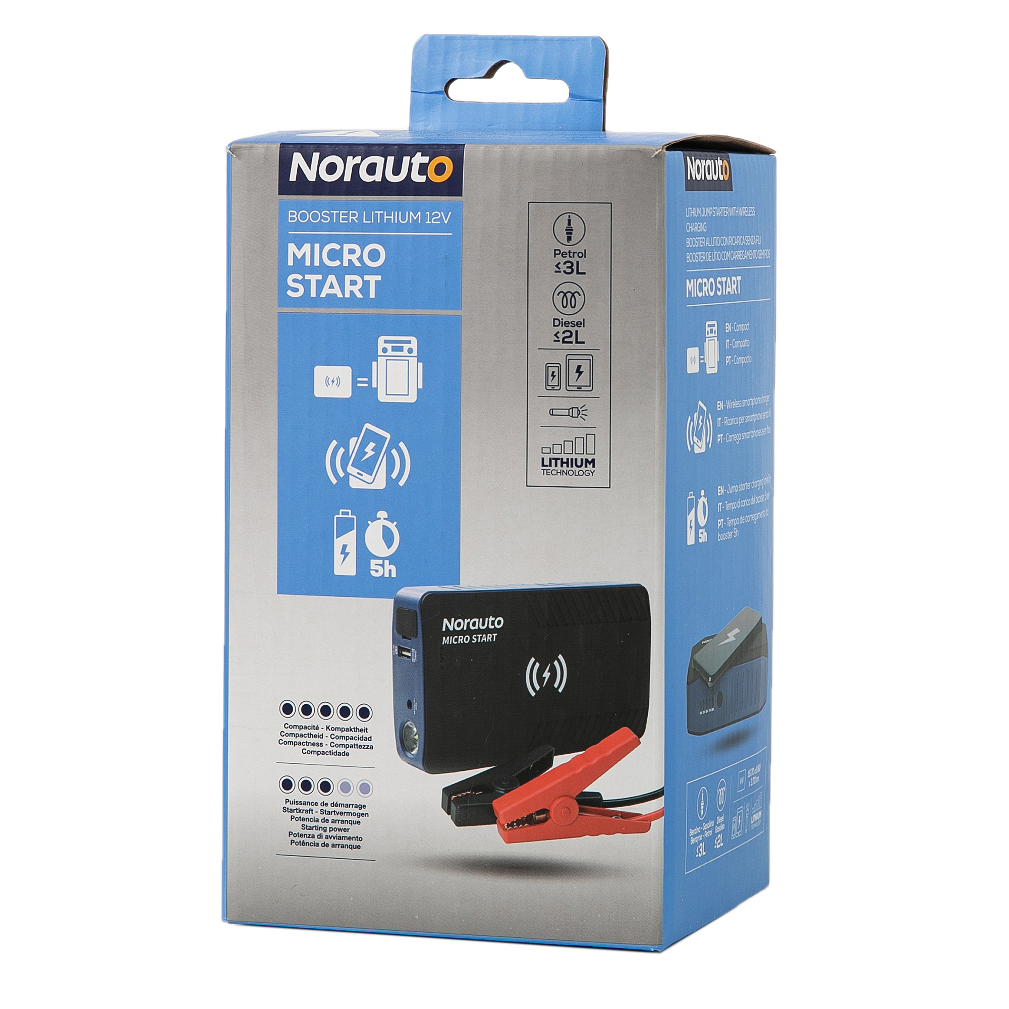 Norauto Starthilfe Booster "Micro Start", 12V, 11100 mAH / 600A - ATU