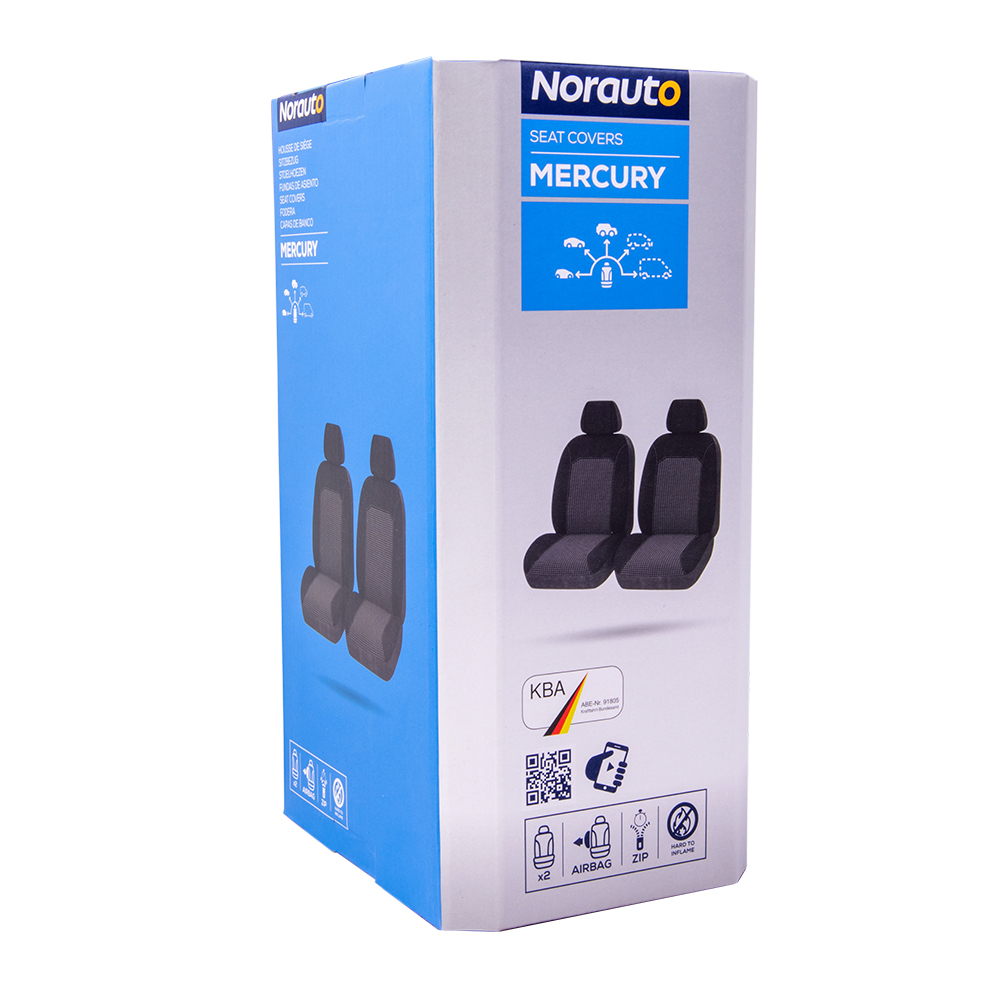 Norauto Mercury Universal schwarze Vordersitzbezüge, Satz mit 2 Bezügen ...
