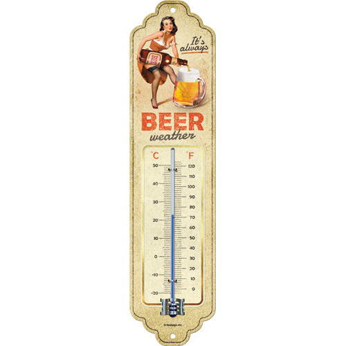 Nostalgic Art Retro Thermometer, Motiv "Beer", 1 Stück - ATU