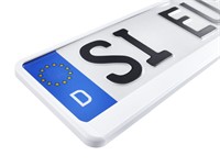 ALUTEC Kennzeichenhalter Erucarat "Trend-White-Design", 1 Stück - ATU