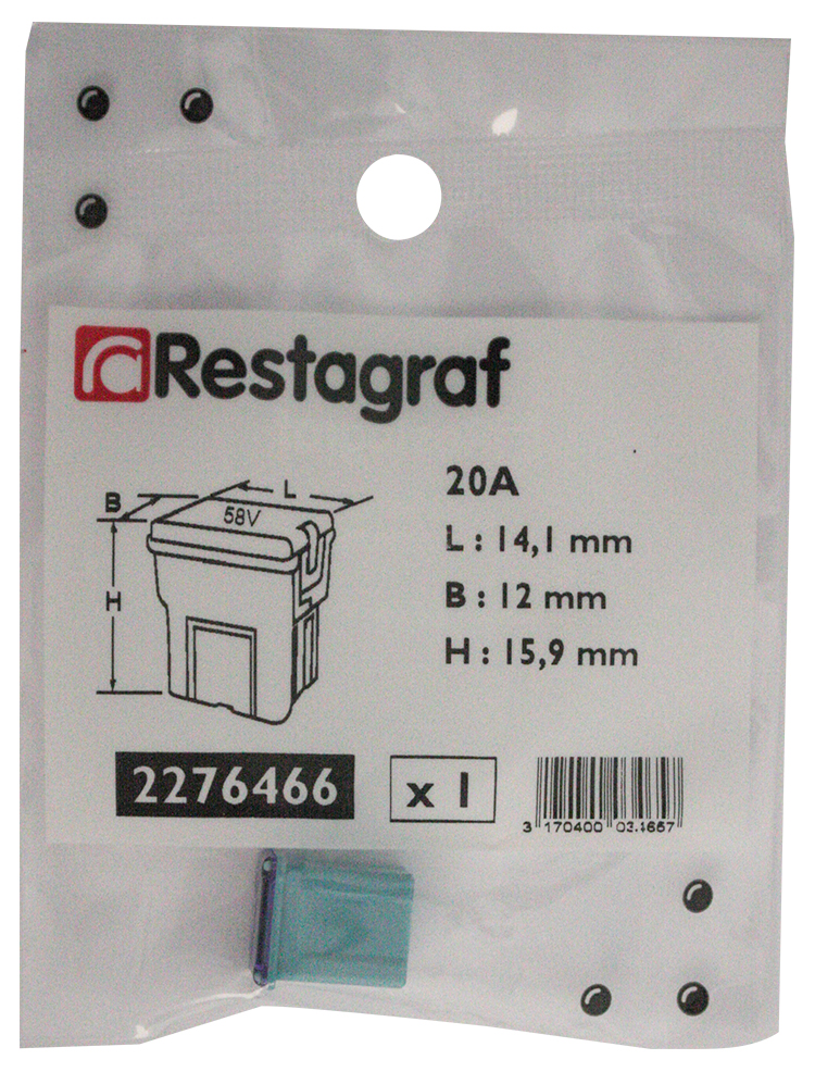 Restagraf 20 A Niedrigprofil J-CASE Blocksicherung - ATU