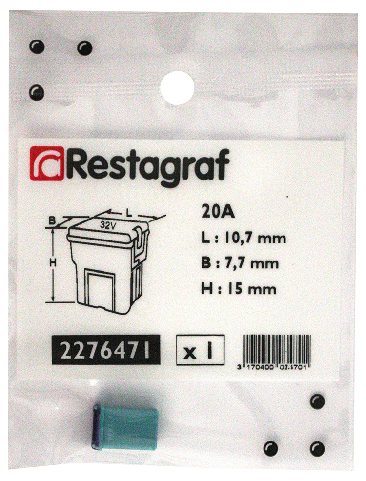 Restagraf 32 V 20 A Micro J-CASE Blocksicherung - ATU