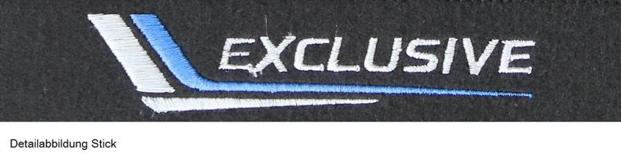 SCHÖNEK Passform Autoteppich 4-teiliges Set "Exclusive" mit Stick, Auto ...