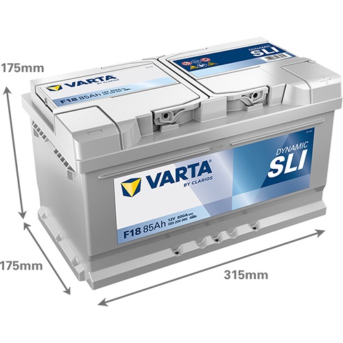 VARTA Silver Dynamic Autobatterie F18, 85 Ah, 800 A - ATU